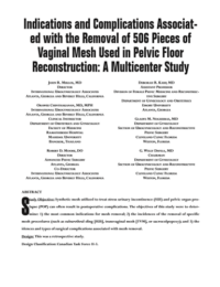 Bladder Sling Complications | Miklos and Moore Urogynecology